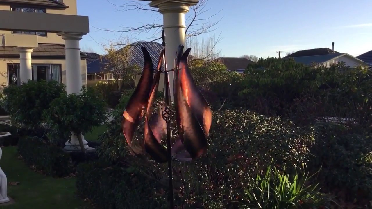 Golden Tulip Wind Sculpture Spinner stunning 2023 design - YouTube