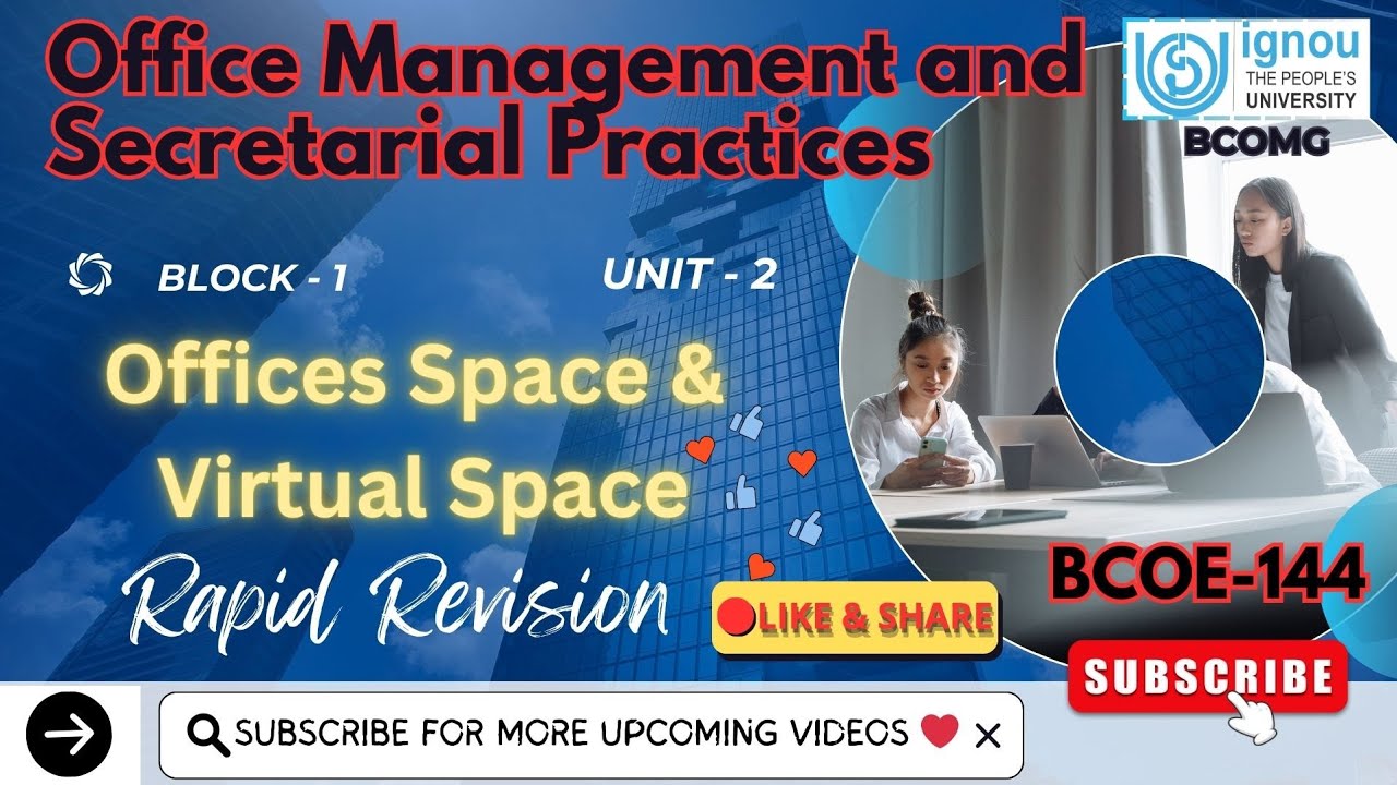 BCOE-144 Office Management and Secretarial Practices #bcomg #exam # ...