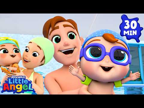 Baby John Learns to Swim! 🦈 |  Little Angel Full Episode | Adventure Time: Learn & Explore