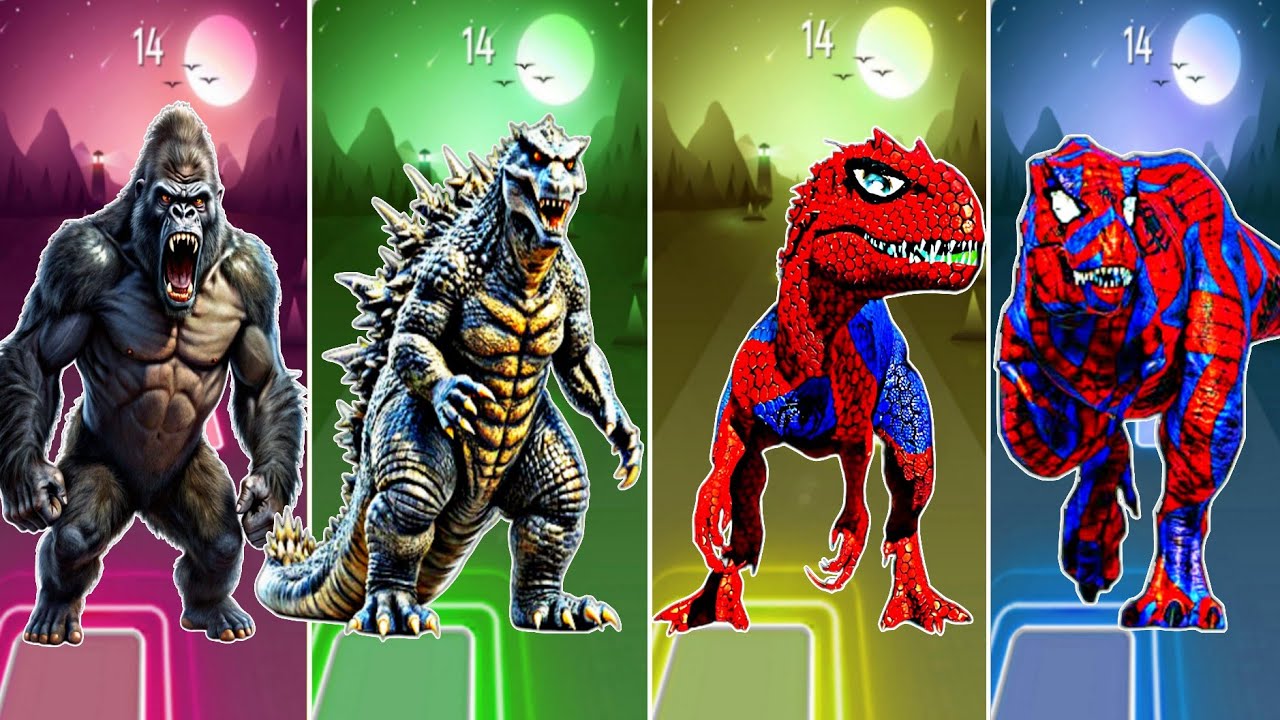 Jurassic World King Kong 🆚 Godzilla 🆚 Indominus Rex 🆚 Indominus Rex ...