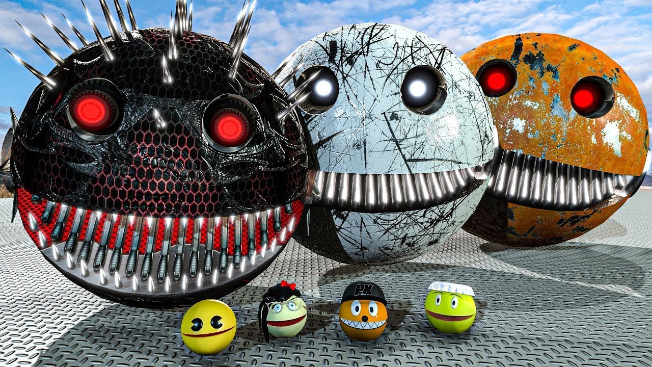 PACMAN & ROBOT PACMAN VS MONSTER PACMAN - YouTube