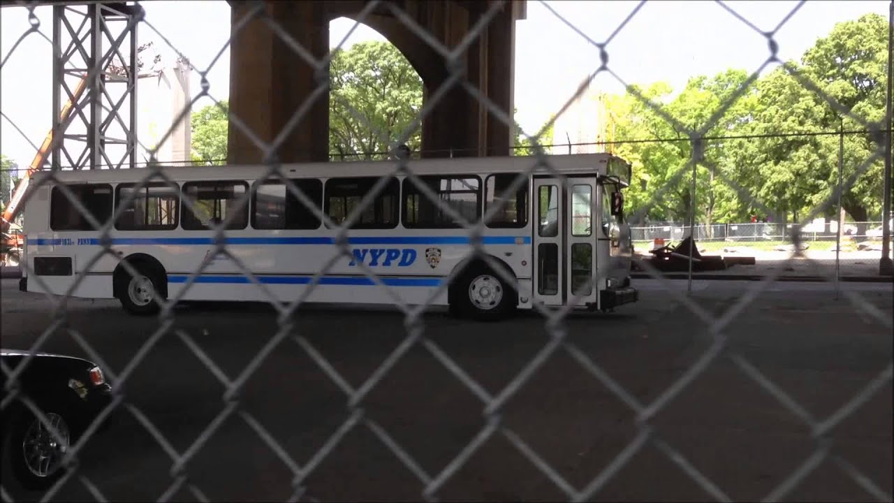 MTA TRANSIT BUS CONVERTED INTO RARE NYPD TRANSPORT BUS PARKED ON ...