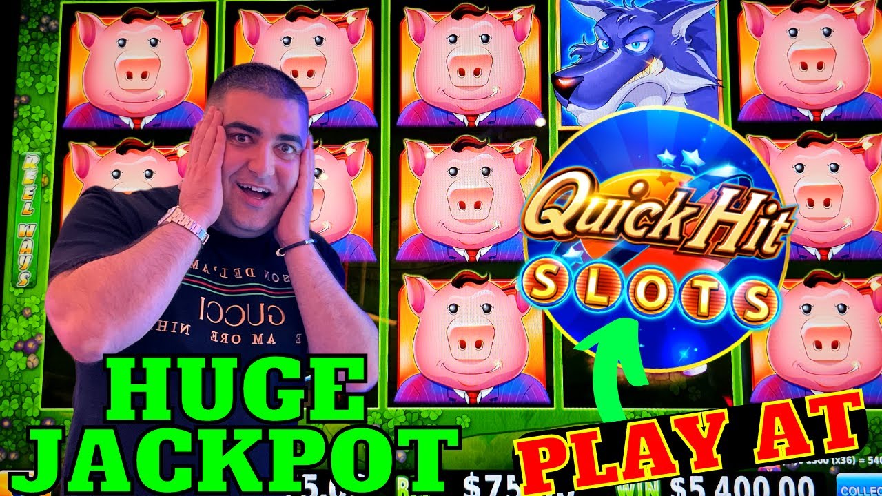 WoW HUGE JACKPOT On Huff N More Puff Slot Machine - YouTube