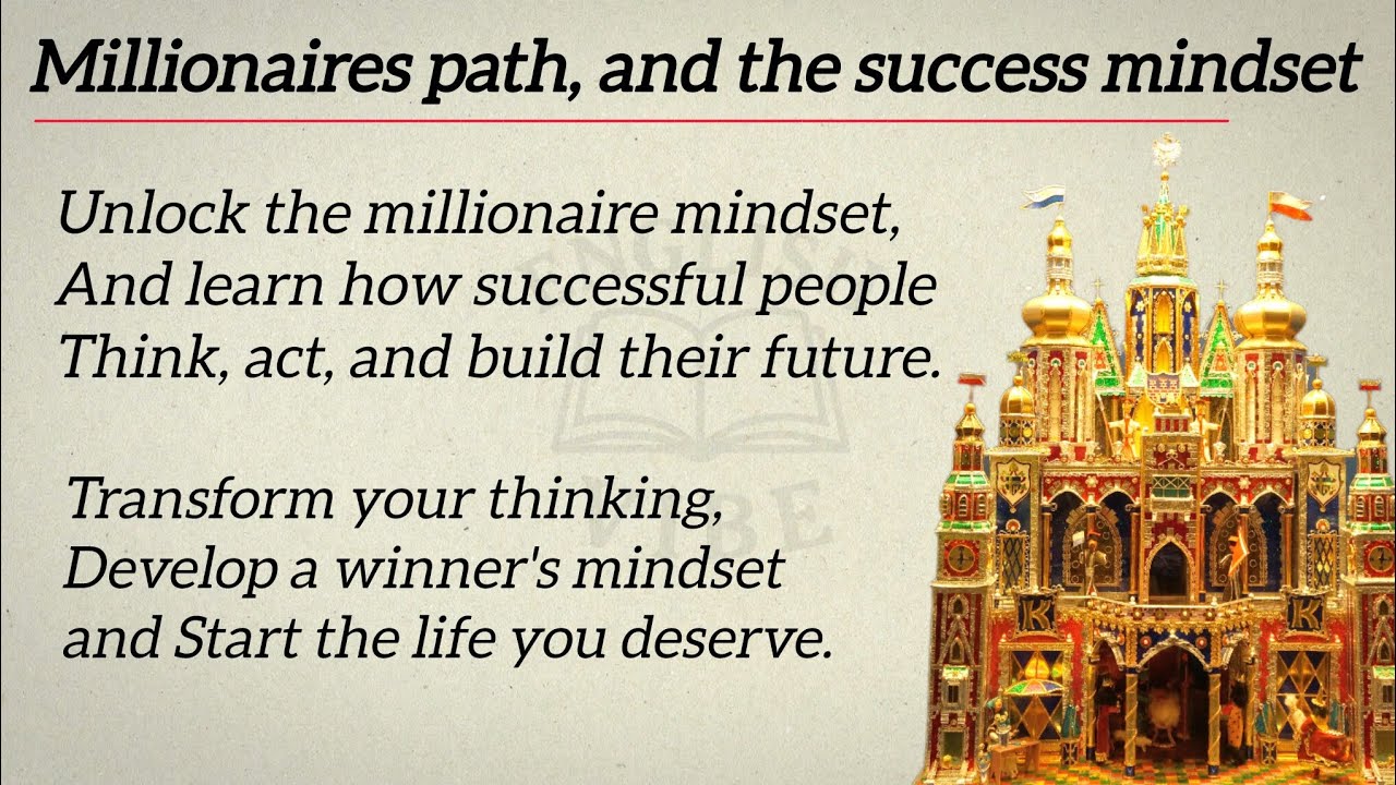 Millionaires path, and the success mindset. - YouTube