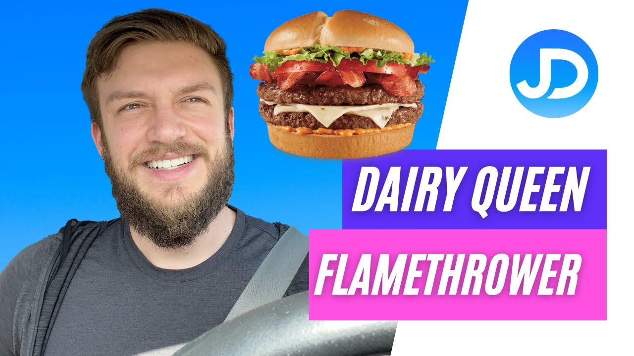 DQ Flamethrower Burger Review | Cheat Meal Vlog - YouTube