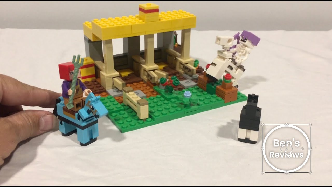 Lego Minecraft Horse Stable | Review, Demo & What's In The Box - YouTube
