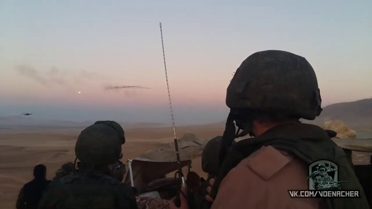 Russian military helicopters destroy criminal formations in Syria ...