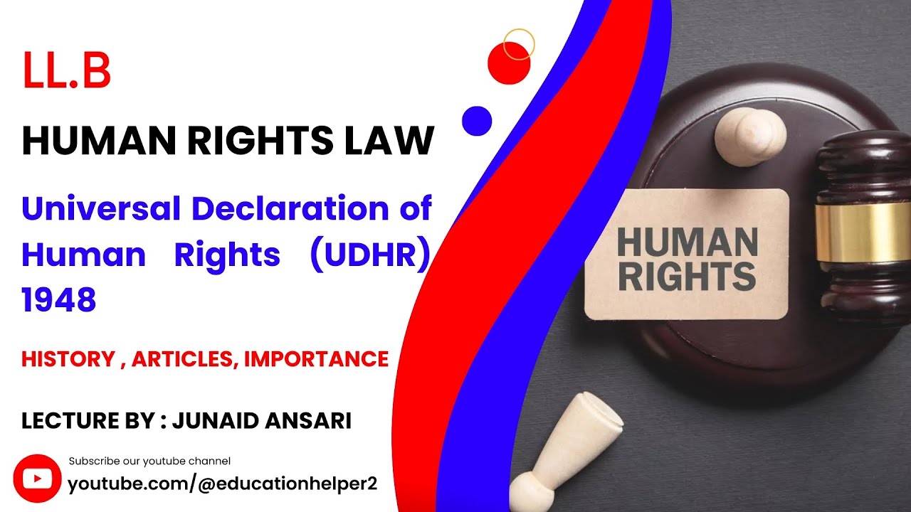 Universal declaration of human rights (UDHR) 1948 | Human rights law ...