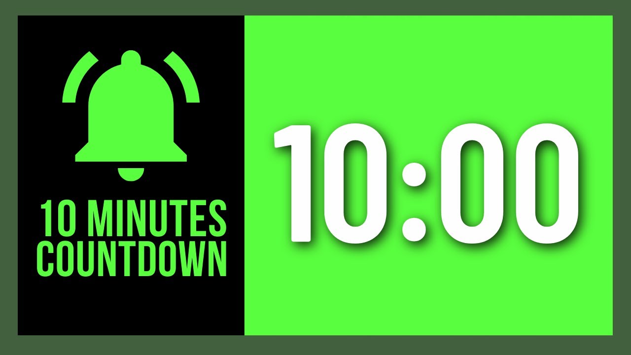 Green Screen 10 minutes Countdown Timer - YouTube
