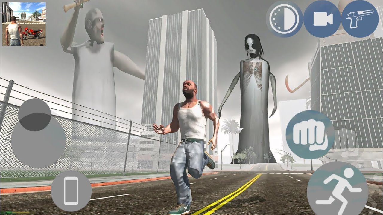 Granny Attack In Indian Bikes Driving 3d |( Giant Granny VS Franklin ) - YouTube