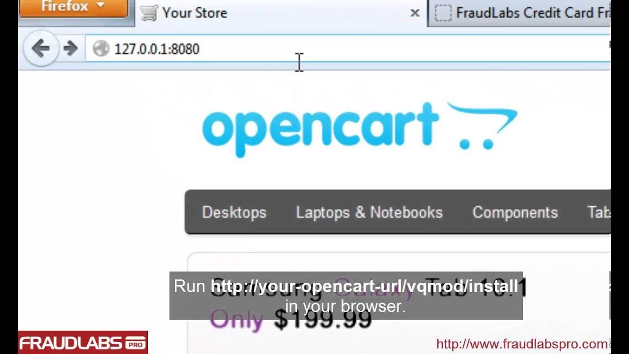 How to Install FraudLabs Pro Extension in OpenCart vQmod - YouTube