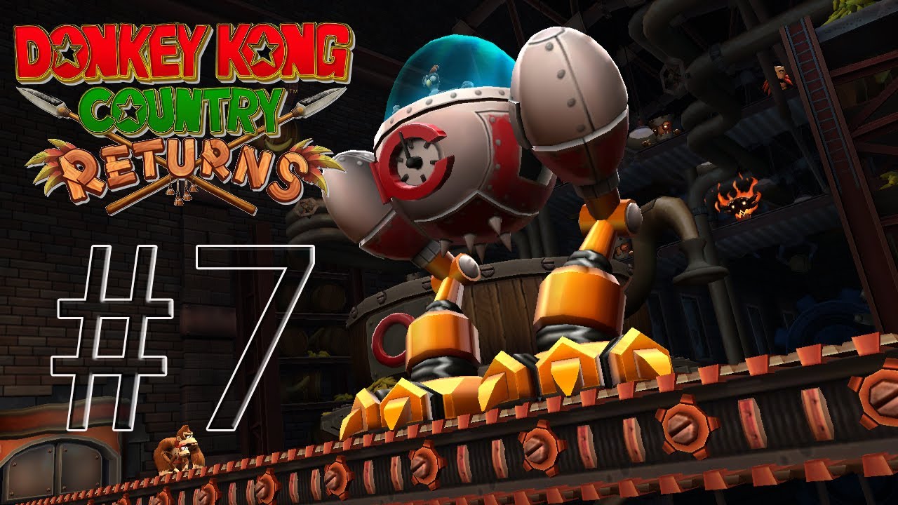Donkey Kong Country Returns Part 7 Factory (1080p) - スーパードンキーコングは、パート7 ...