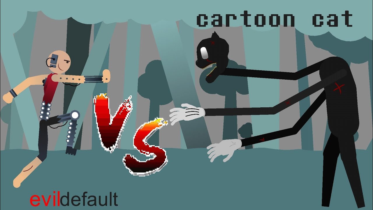 Cartoon cat vs evil deafualt - YouTube