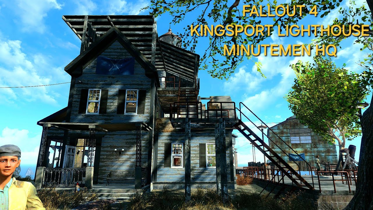 Fallout 4 Kingsport Lighthouse Minutemen HQ - YouTube