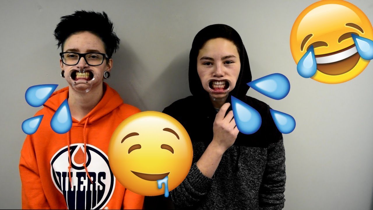 SO MUCH DROOL // mouth guard challenge??? - YouTube