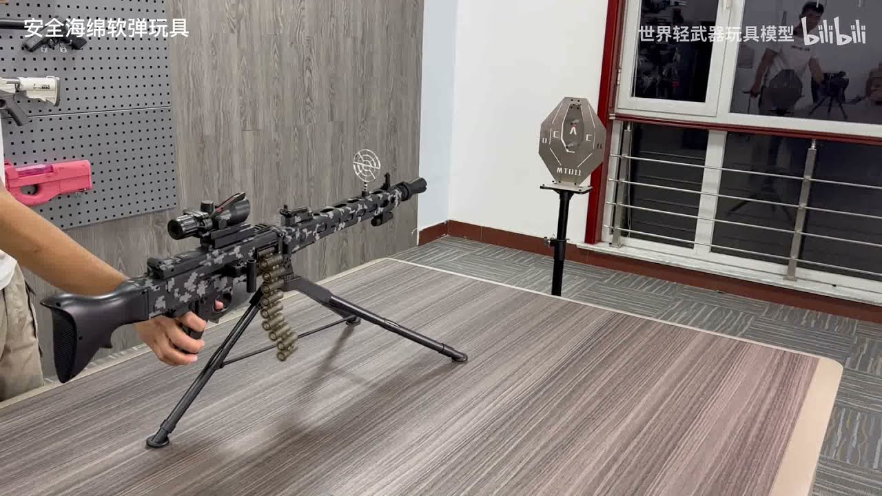 樂輝 MG3軟彈機槍 衛生棉條發射器 LH MG3 NERF LMG Tampon launcher - YouTube