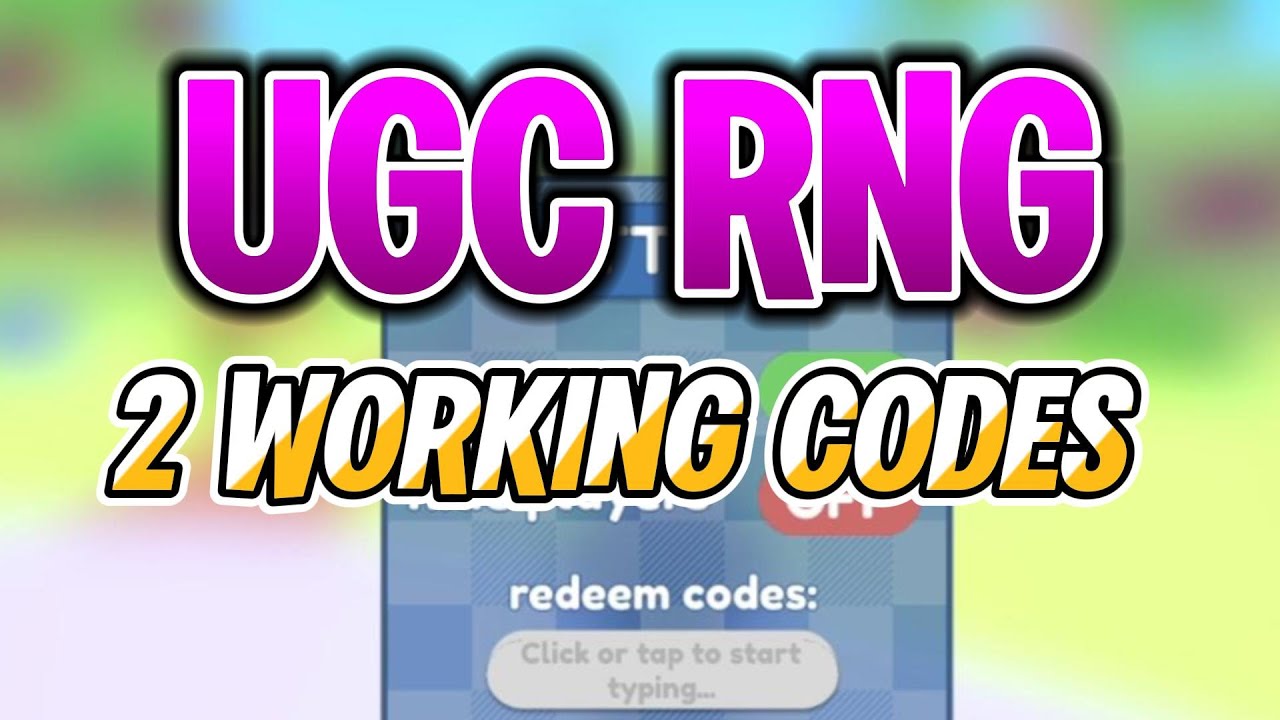 *NEW CODES* UGC RNG 2 Working Codes for May 2025 - YouTube