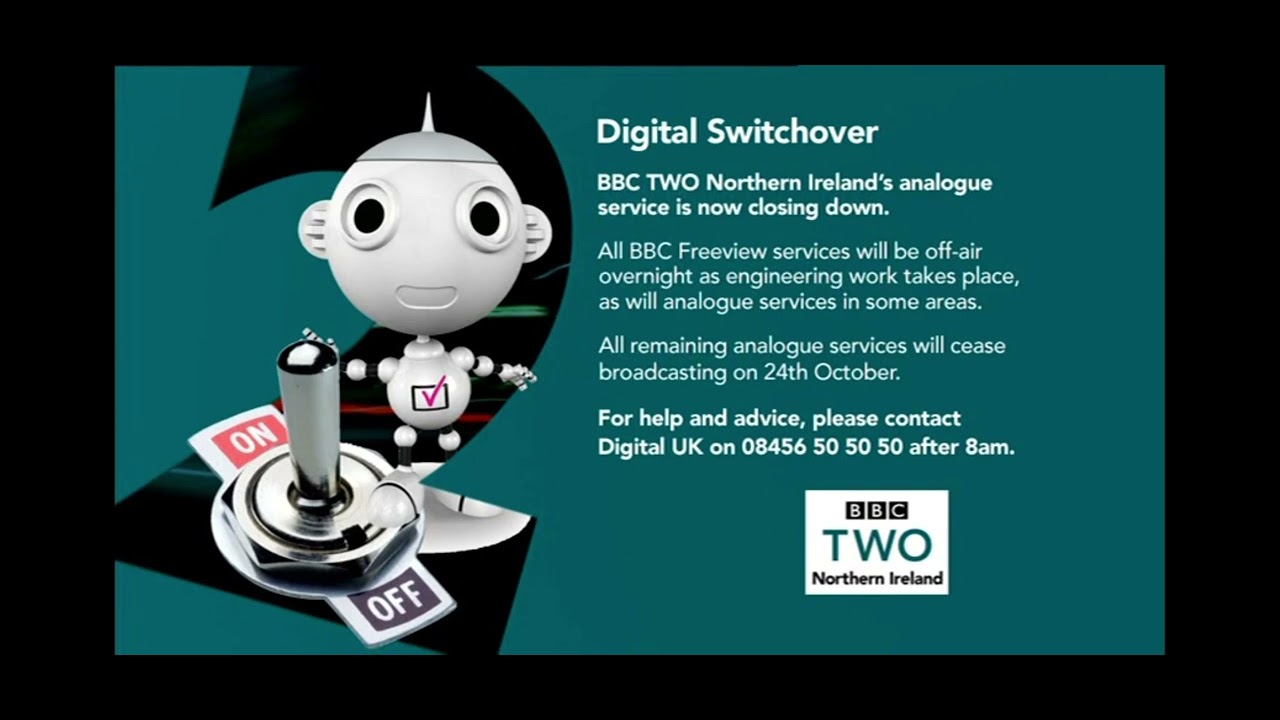 BBC Two Northern Ireland turns off analogue (10th October 2012) REAL ...