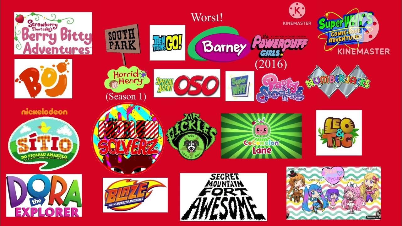 My best to worst shows list (updated) - YouTube