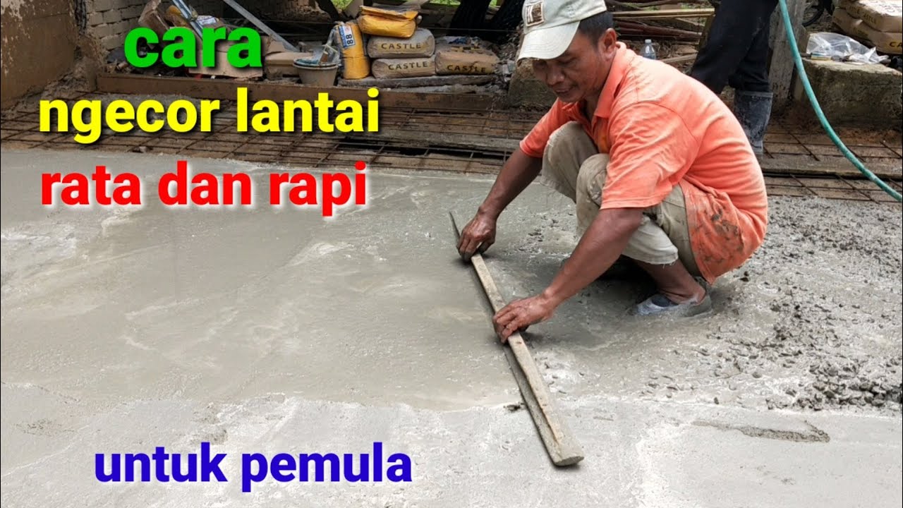 🔴 cara ngecor lantai biar rata dan rapi ⁉️ untuk pemula - YouTube