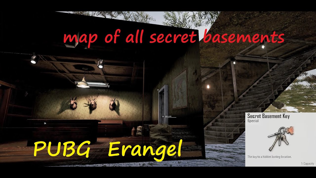 pubg alll map secret basement / mapea todo el sótano secreto / карта з ...
