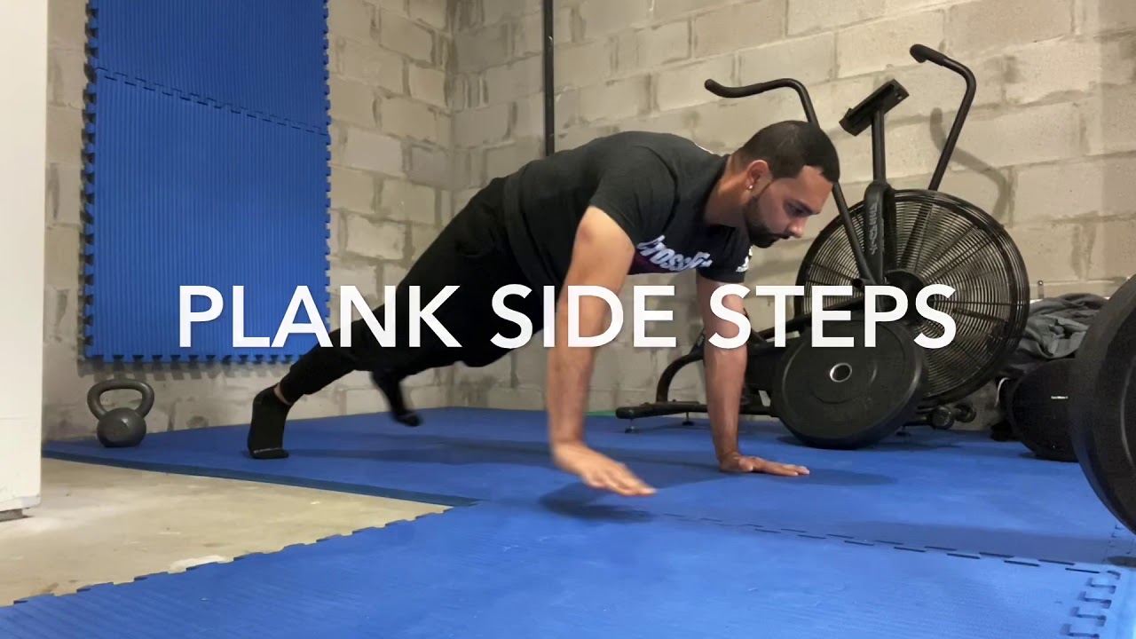 Plank side steps - YouTube
