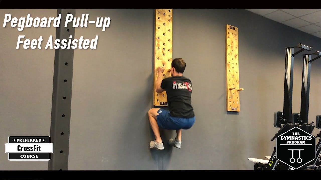 Pegboard Pull-up Feet Assisted: Gymnastics Programming - YouTube