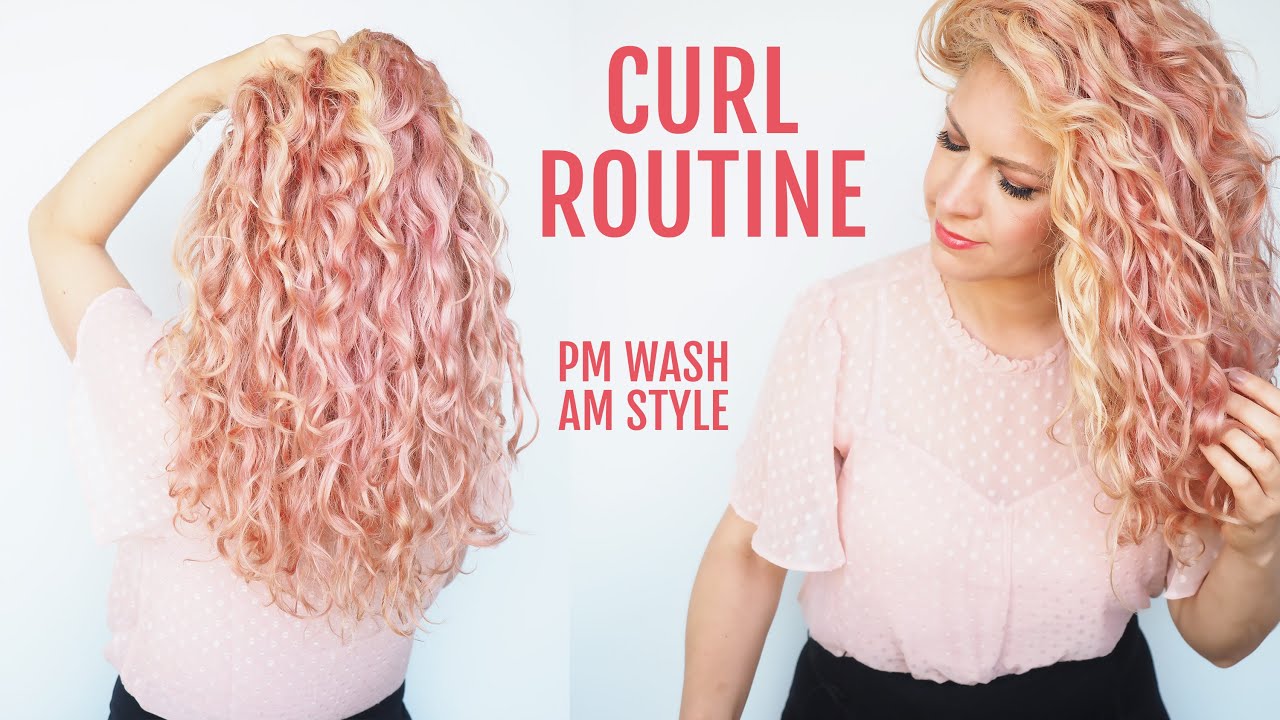Wake up with great curls! Wash day overnight curly hair routine - YouTube