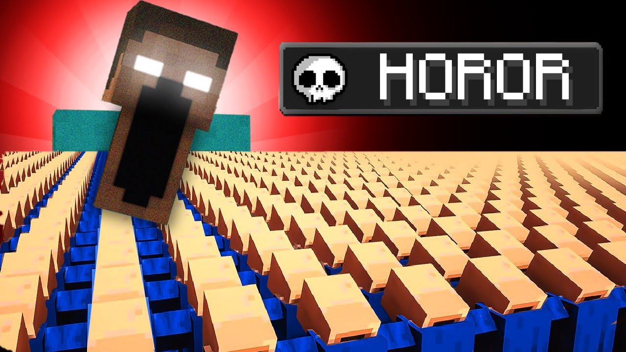 1000 VESNIČÁNŮ vs HOROROVÝ Minecraft - YouTube