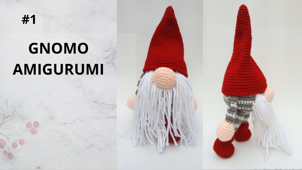 GNOMO AMIGURUMI TEJIDO A CROCHET-TUTORIAL PASO A PASO/PARTE #1 CUERPO Y GORRO - YouTube