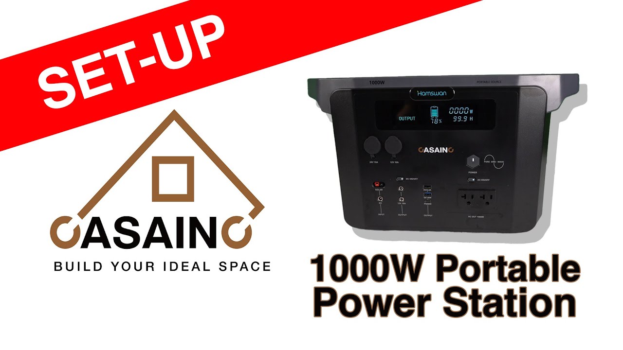 Portable Power Station 1000W Set-Up Instructions + Demo - YouTube
