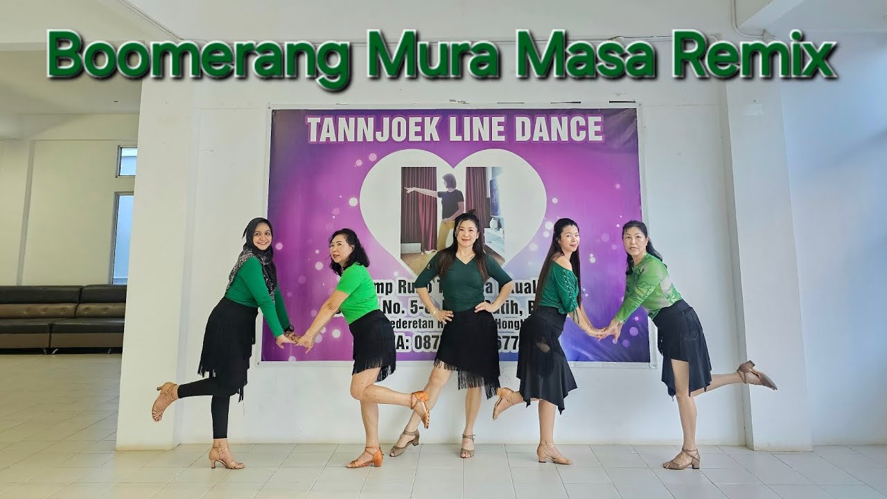 Boomerang Mura Masa Remix Line Dance - High Beginner - YouTube