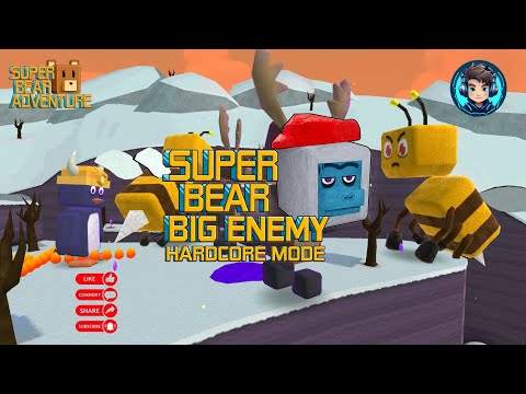 Big Enemy Boss Fight in Super Bear Adventure 😱🔥 | Hardcore Mode #SuperBearAdventure #shorts 