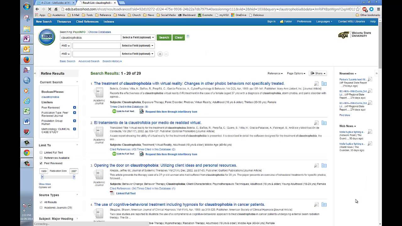Finding Articles Using PsycINFO - YouTube
