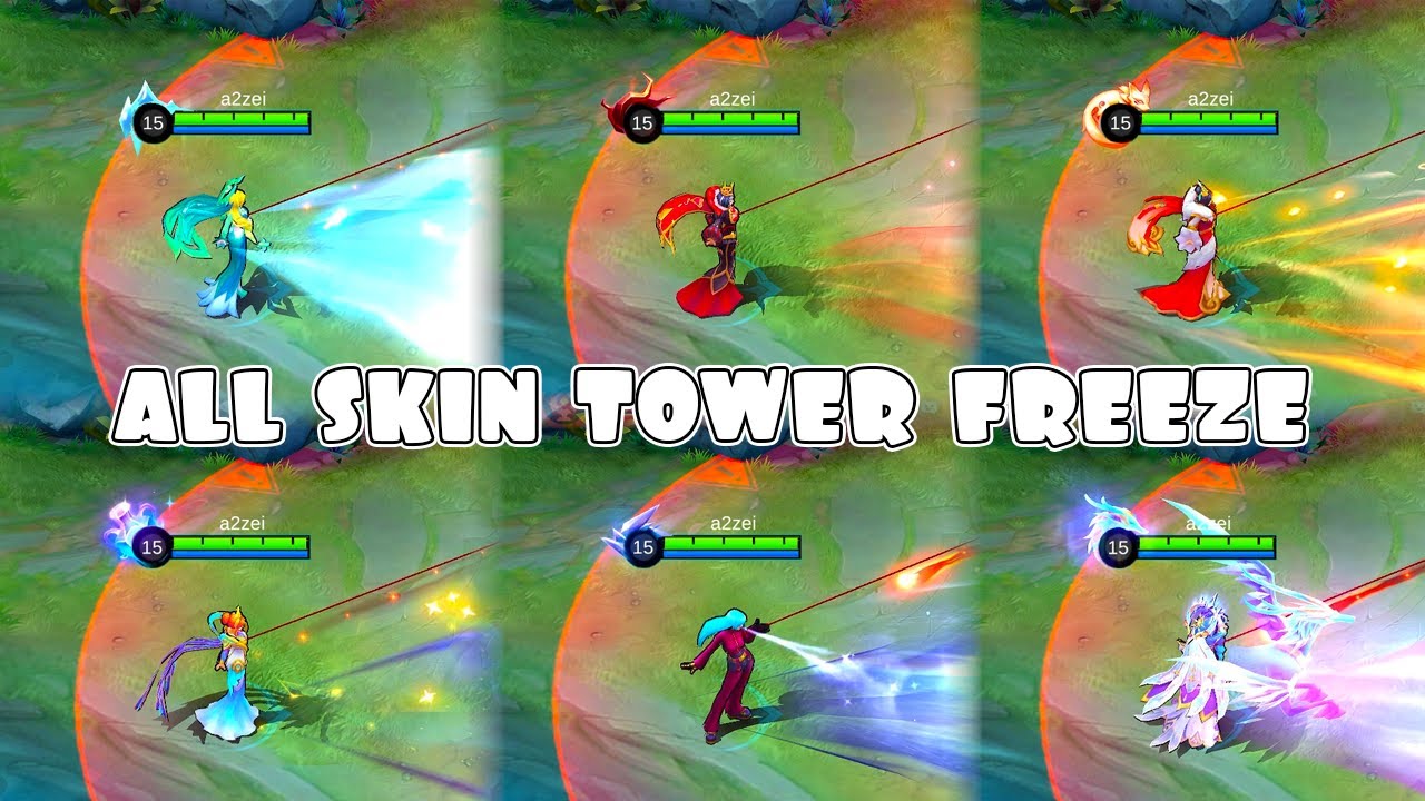 Aurora All Skin Tower Freeze Effects Comparison - YouTube
