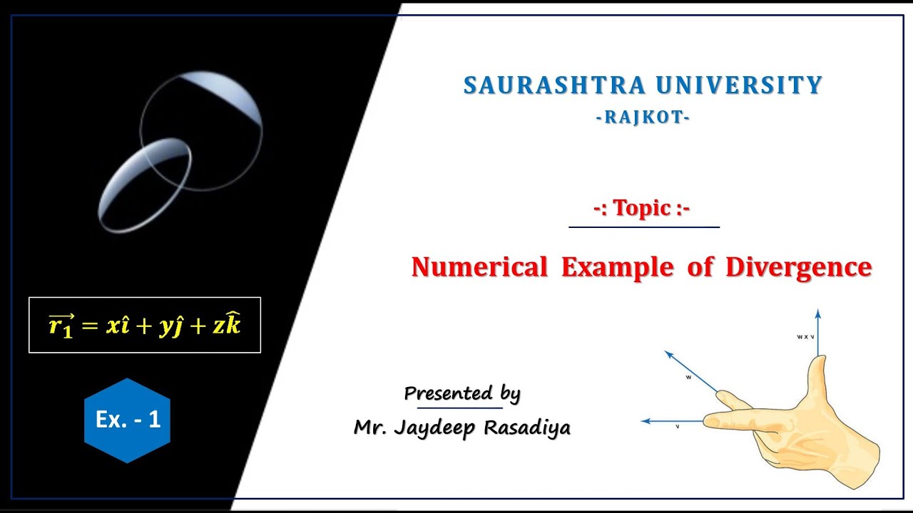 Numerical Example of Divergence | Divergence of Vectors | Example-1 ...