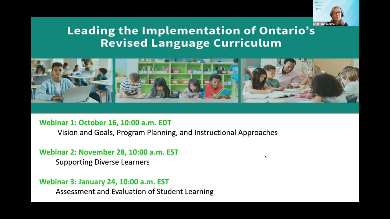 Webinar 2 Leading Implementation of the Ontario Language Curriculum ...