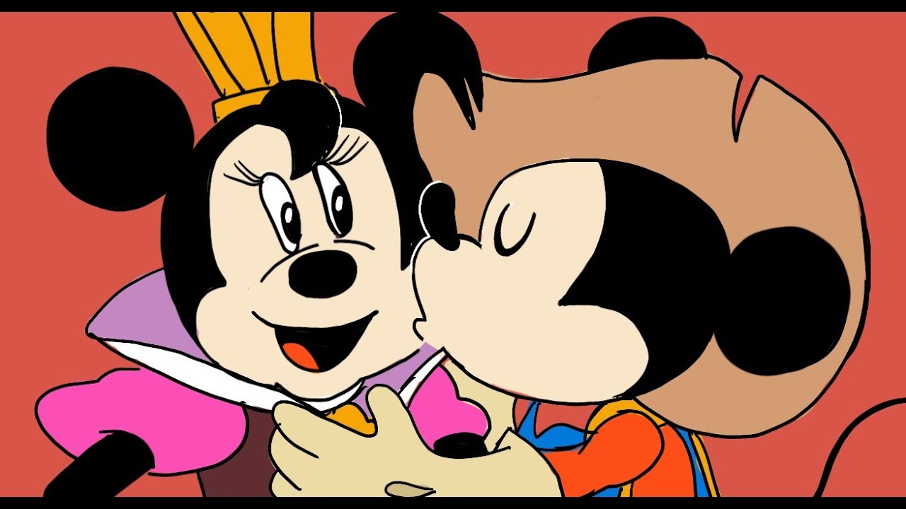 Minne and Mickey Mouse (Kiss) - Timelapse - Drawing - YouTube