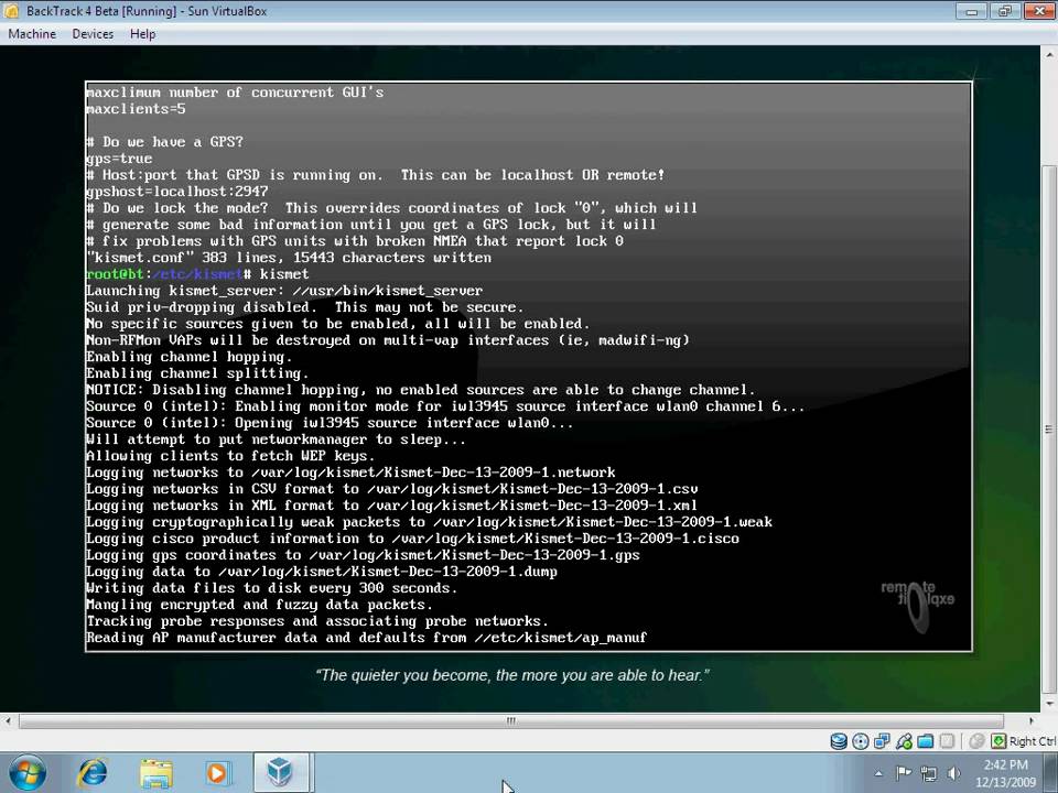 Setup Kismet GPSd in BackTrack 4 Beta Live ISO under Sun VirtualBox on ...