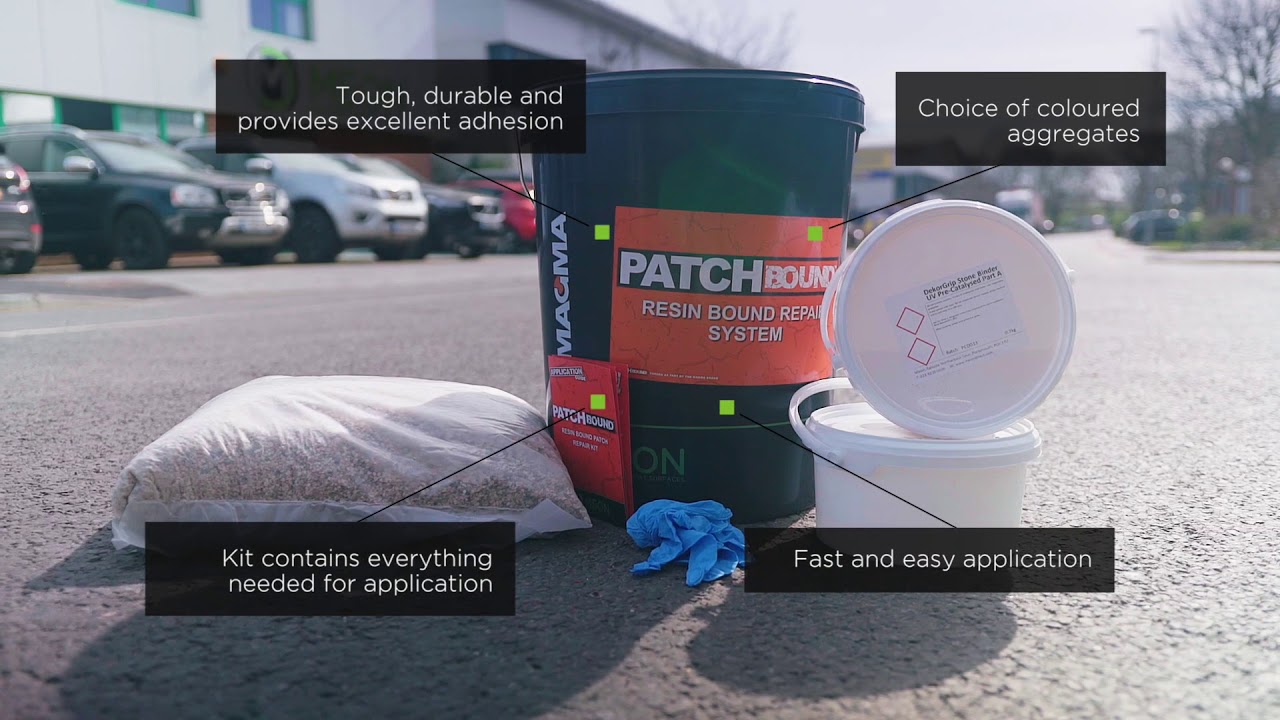 Meon Magma PatchBound - Resin Bound Repair Kit, various colours - YouTube