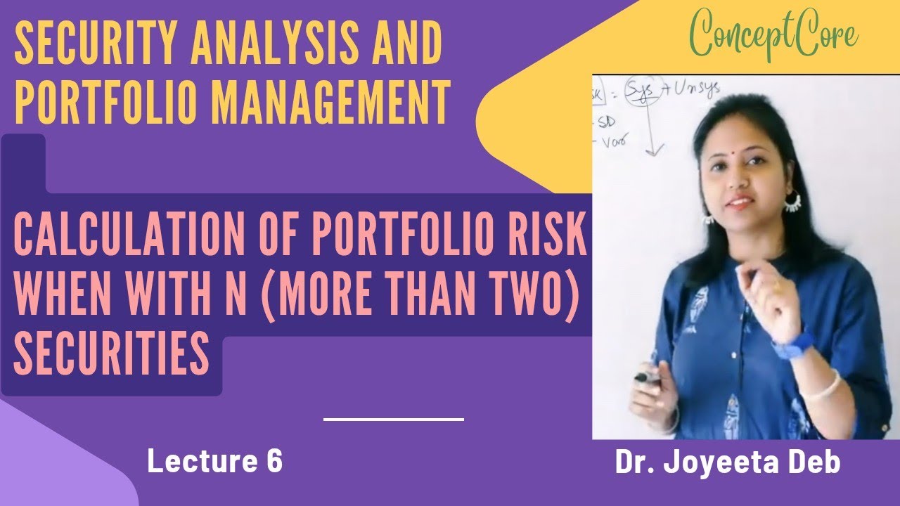 CALCULATION OF PORTFOLIO RISK WHEN WITH N (MORE THAN TWO) SECURITIES ...