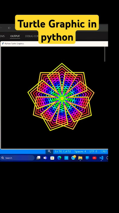 Turtle graphic design in python graphics#shorts #graphicdesign #pythontutorial #status - YouTube