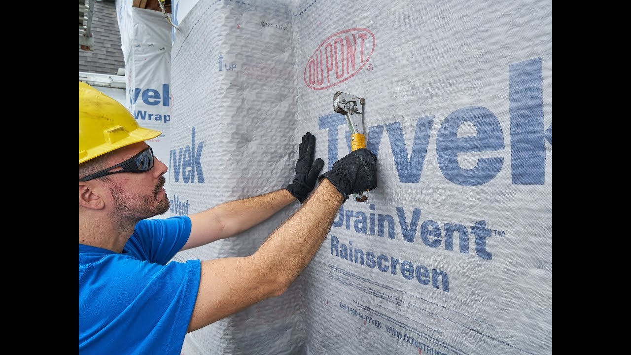 Rainscreen Protection with DuPont™ Tyvek® DrainVent™ - YouTube