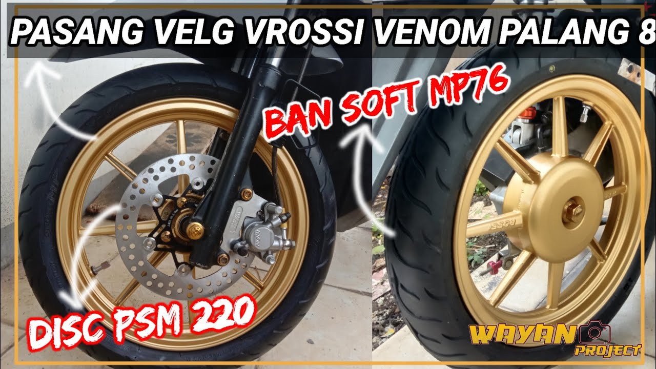 Pasang velg Vrossi dan disc PSM di Honda beat | ban mp76 Honda beat ...