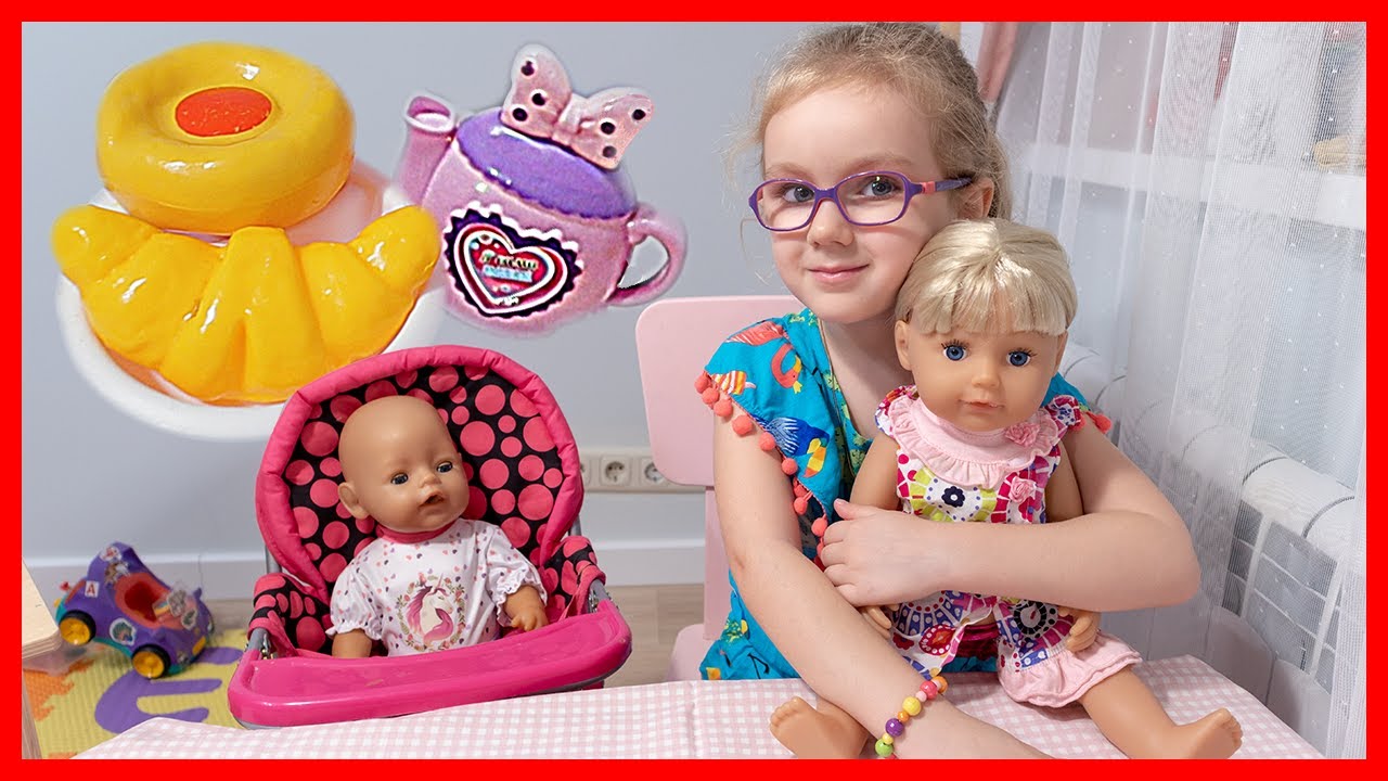 Morning routine with BABY BORN (ANNABELL) and SISTER | Girl pretend ...