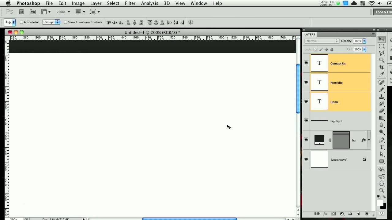 Photoshop - Modern Navigation Bar Design - YouTube