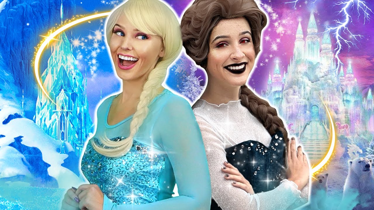 GOOD ELSA VS BAD ELSA! Disney Princesses Frozen Elsa Challenge in Real ...