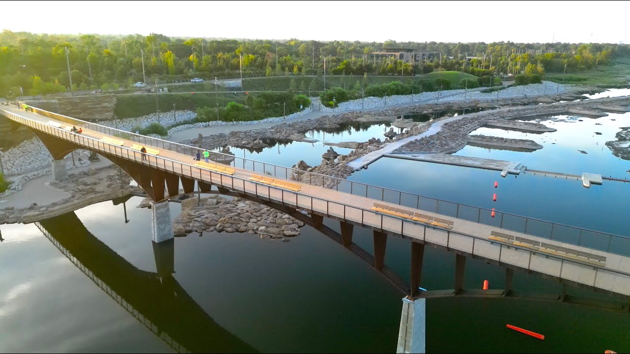 Tulsa's Transformed Waterfront Bridges the Arkansas River - YouTube