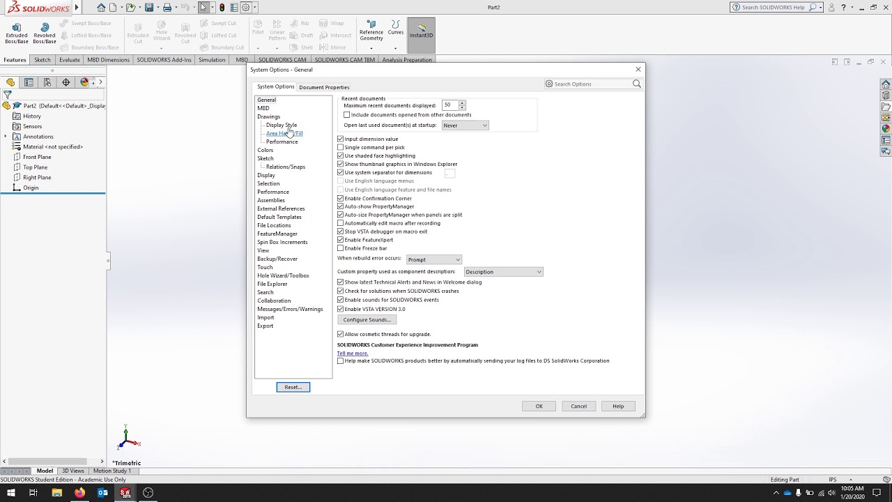 SOLIDWORKS 2019 Intro and Overview of Workspace - YouTube