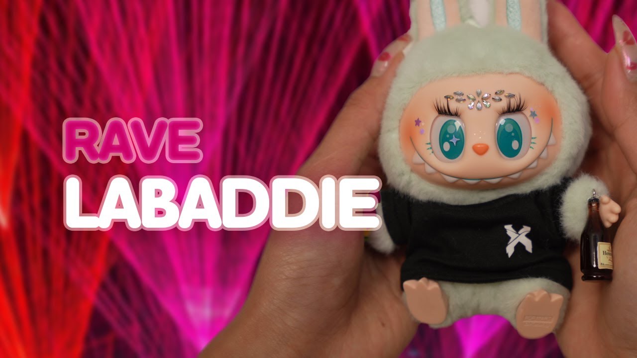 How to make a RAVE LABADDIE - Labubu Custom Tutorial - YouTube
